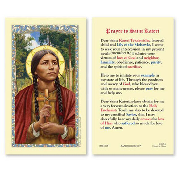 Accessories | Saint Kateri Tekakwitha Prayer Laminated Holy Card 25pk ...